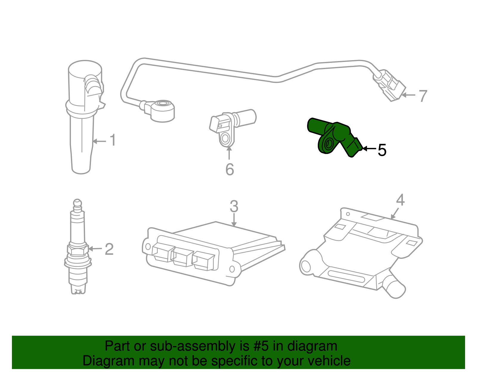 Genuine OEM Ford Part - Motorcraft™ Engine Camshaft Position Sensor DU ...