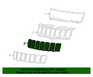 6MR40MA7AA - Lower Grille Bezel Right | Mopar Parts Canada