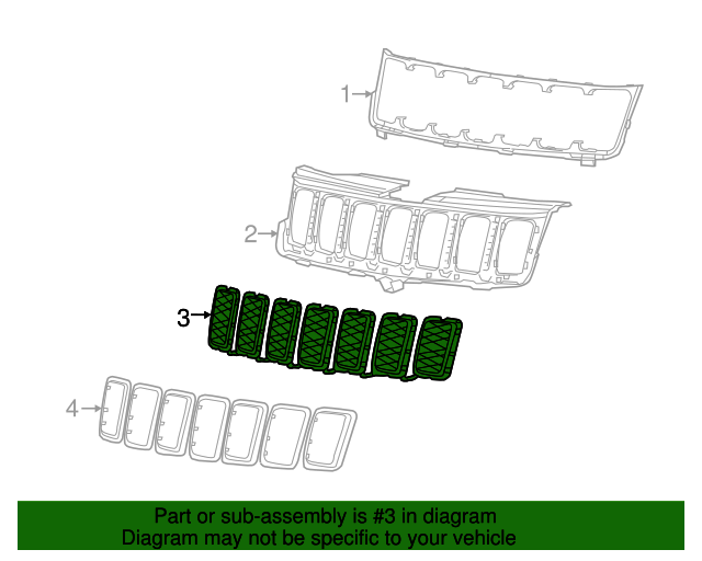 2018-2019 Jeep Grand Cherokee Grille 6PM43DX8AA | TascaParts.com
