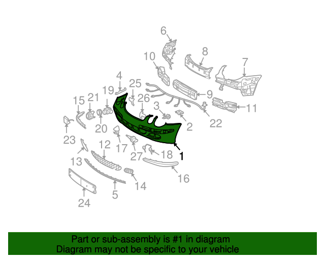 Genuine OEM Bumper Cover | 211-880-01-40-9999 | Fits Select 2003-2006 ...