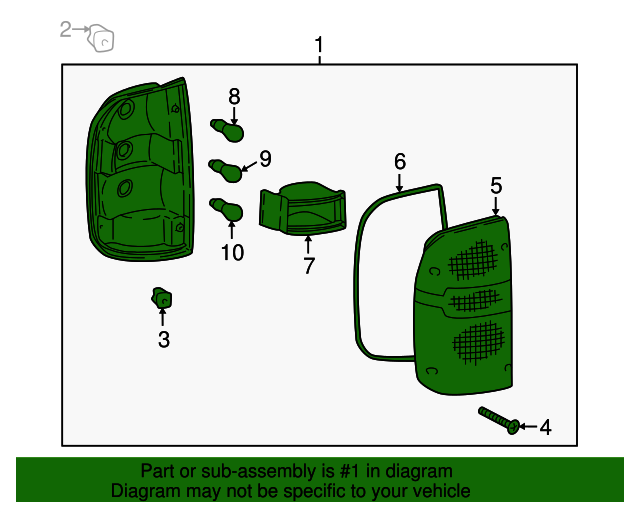 81560-04030 - Tail Light (Left, Rear) - 1995-2000 Toyota Tacoma | OEM ...