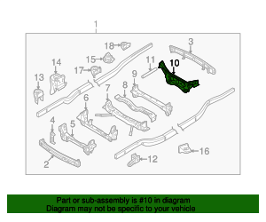 62370-2J000 - Cross-Member 2009 Kia Borrego | Kia.Parts Store