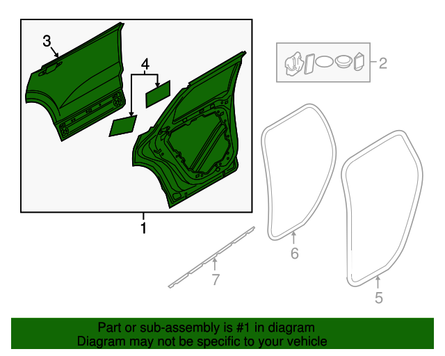 2018-2021 Volvo XC60 Door Shell 31689548 | TascaParts.com