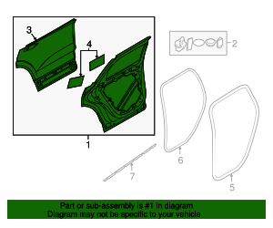 2018-2021 Volvo XC60 Door Shell 31689548 | TascaParts.com
