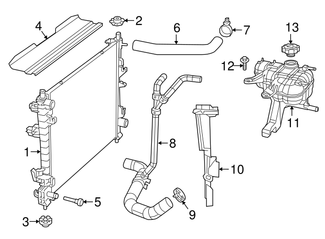 2016-2020 Dodge Durango Radiator 68244086AA | Mopar Parts Canada