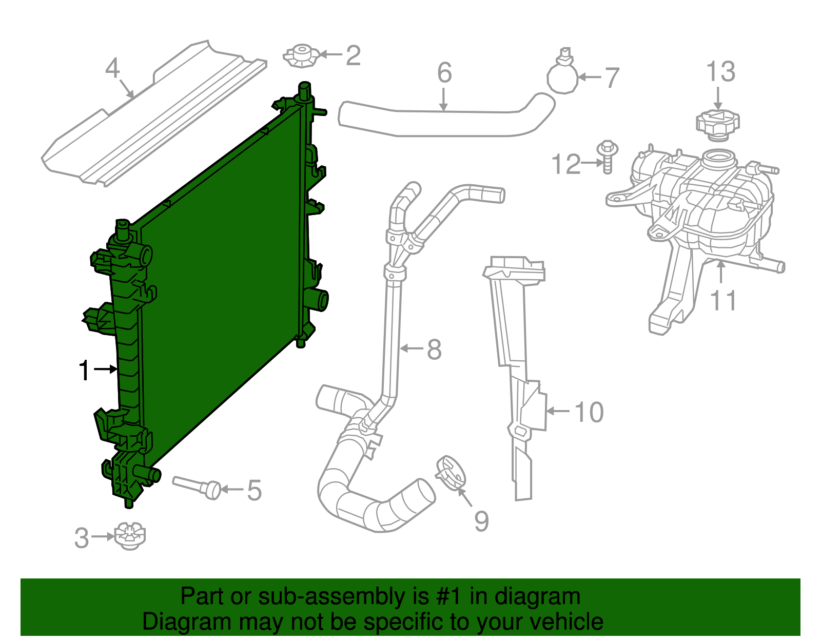 2016-2022 Mopar Radiator 68244867AA | Mopar Parts Canada