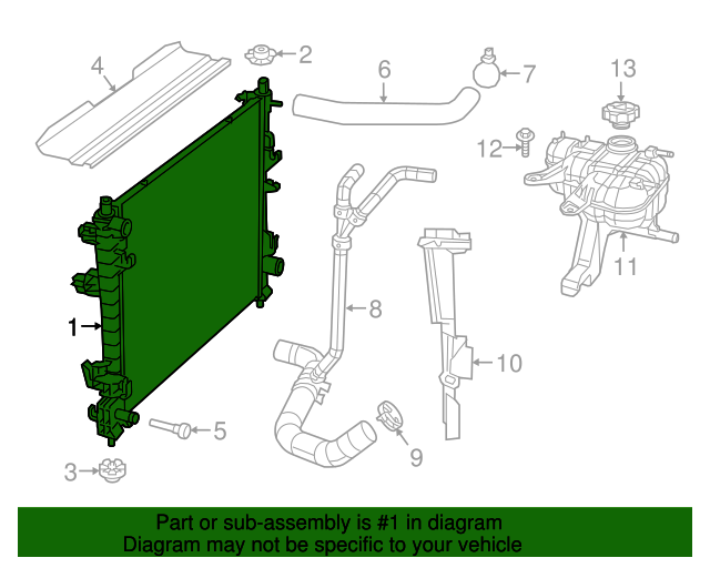 2016-2021 Mopar Radiator 68273308aa | TascaParts.com