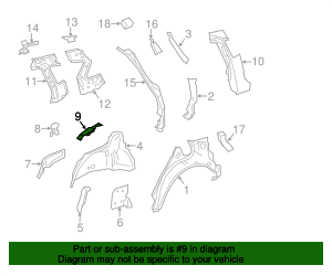 2013-2018 Toyota RAV4 Quarter Panel Insulator 62505-0R030 | Discount ...