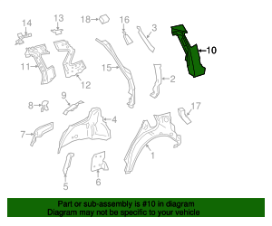 2013-2018 Toyota RAV4 Quarter Panel 61708-0R040 | Toyota Parts Center