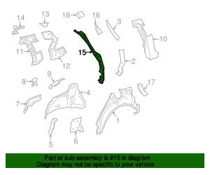 2013-2018 Toyota RAV4 Pillar Reinforced 61703-0R030 | Toyota Parts Center