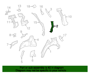 2013-2018 Toyota RAV4 Extension Panel 61626-0R030 | Toyota Parts Center