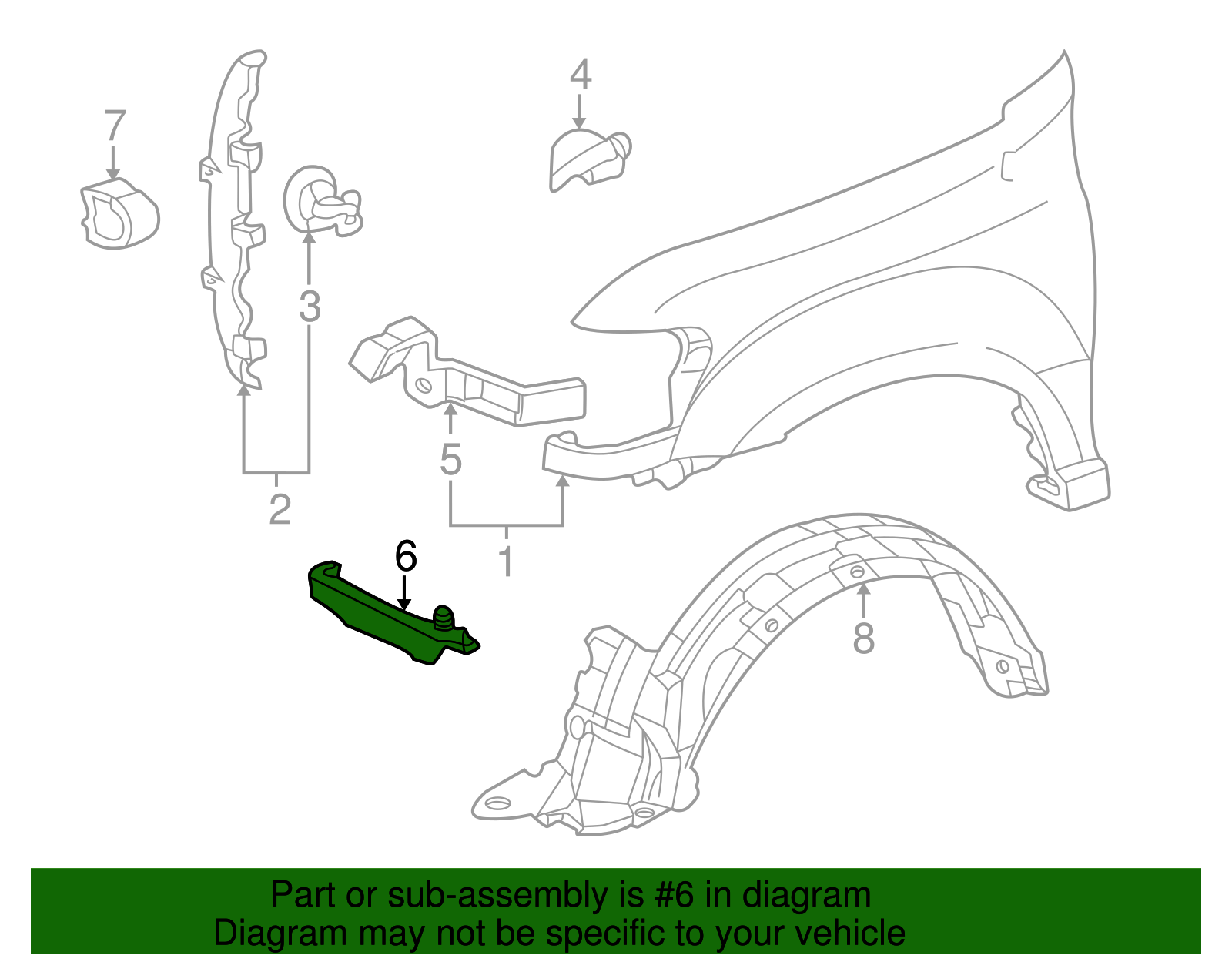 2001-2007 Toyota Support Brace 53836-34030 | Toyota of Des Moines Parts