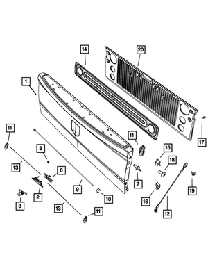 2013-2024 Mopar Tailgate Handle 68197873AA | My Mopar Parts