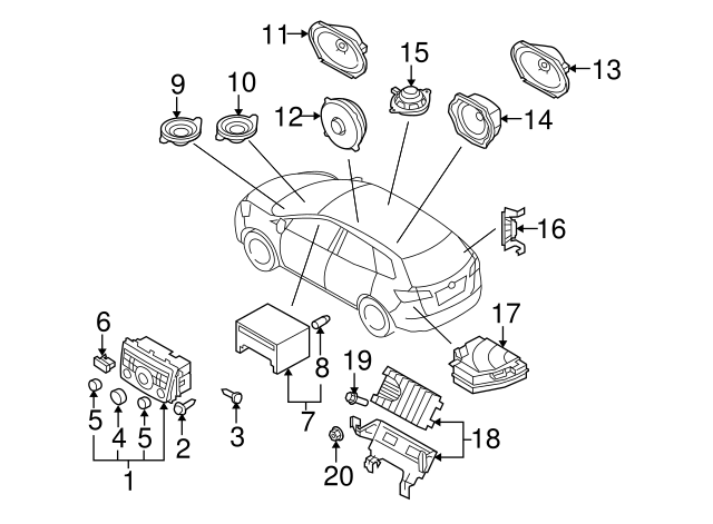 TD14-66-960 - Woofer 2007-2012 Mazda CX-9 | Bam Wholesale Parts
