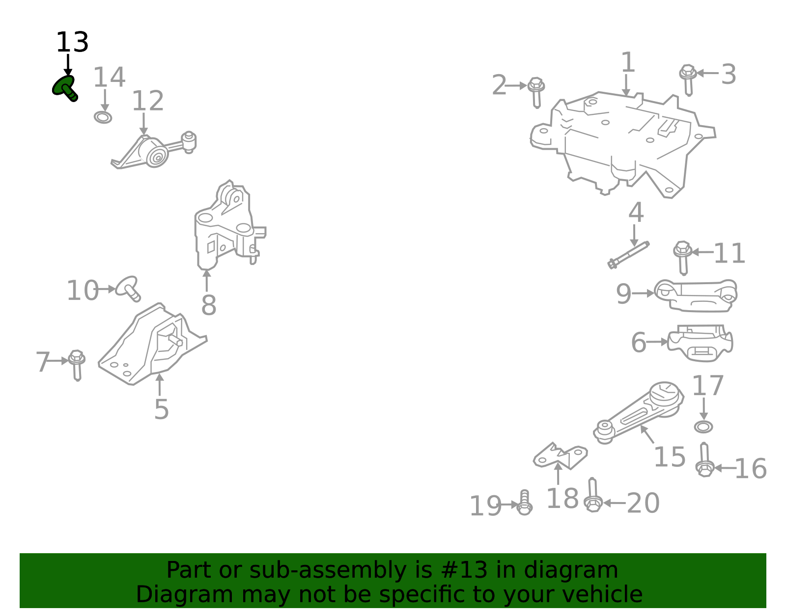 2015-2024 Nissan Torque Rod Mount Bolt 11298-3LM0B | Ziegler Nissan of ...
