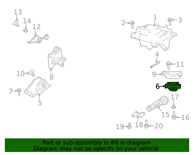 11220-9SC0A - Engine Mount 2013-2021 Nissan NV200 | AutoNationParts.com