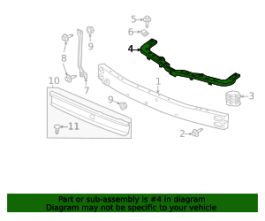 2022-2024 Chevrolet Equinox Front Bumper Fascia Center Support 85153593 ...