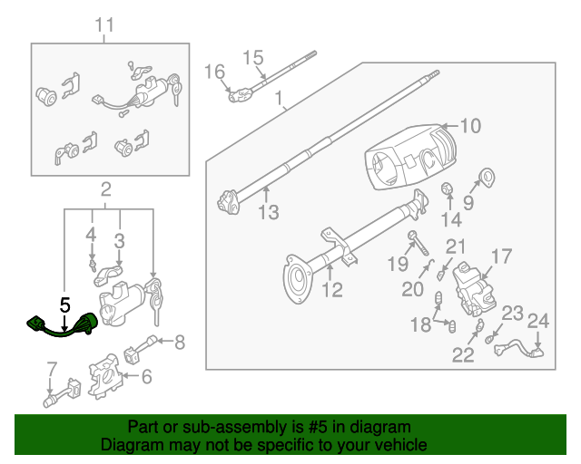 48750-3S500 - Ignition Switch - 1998-2005 Nissan | Nissan OEM Parts Direct