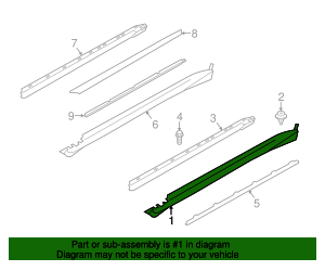 51777294376 - 2014-2018 BMW X5 Rocker Molding (51-77-7-294-376) | BMW ...