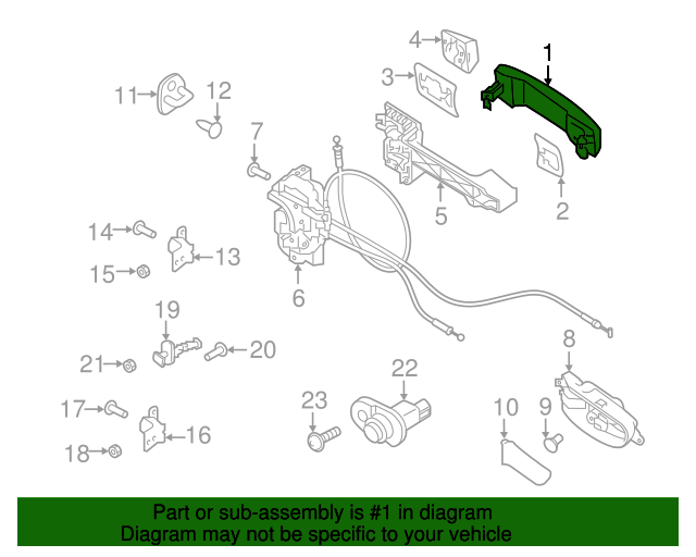 80640-9FU0B - Exterior Door Handle 2022-2024 Nissan | AutoNationParts.com
