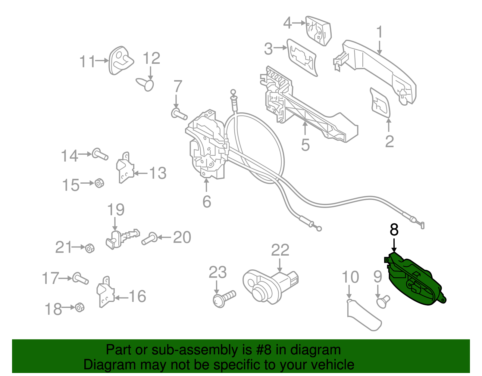80670-EZ40A - Handle, Inside 2016-2025 Nissan | Nissan Parts ...