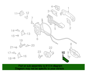 2013-2024 Nissan Handle, Inside Cap 80676-3TA0B | Nissan Parts Plus