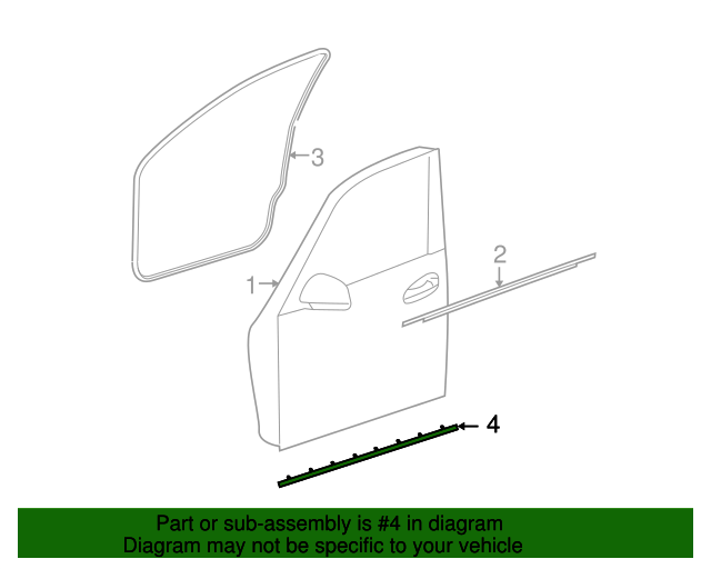 204-690-69-62 - Door Seal 2010-2015 Mercedes-Benz | AutoNationParts.com
