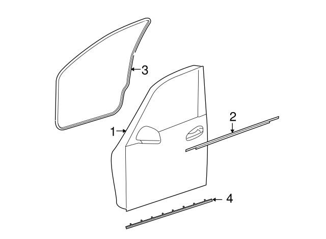 204-690-69-62 - Lower Weather-Strip 2010-2015 Mercedes-Benz | Mercedes ...