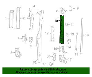 906-630-01-10 - Inner Pillar 2010-2018 Mercedes-Benz | Mercedes-Benz ...