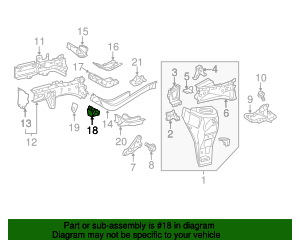 2012-2015 Scion iQ Bracket Sub Assembly Seat 57108-74010 | Toyota Parts ...