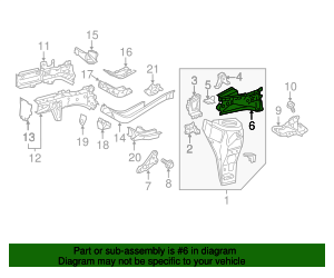 2012-2015 Scion iQ Reinforcement Front Side 57156-74010 | Toyota Parts ...