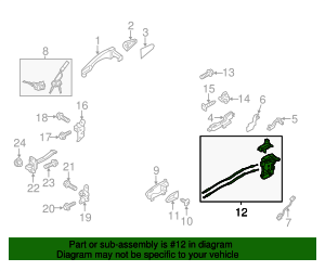 2011-2016 Kia Sportage Lock Assembly 81310-3W000 | OEM Parts Online
