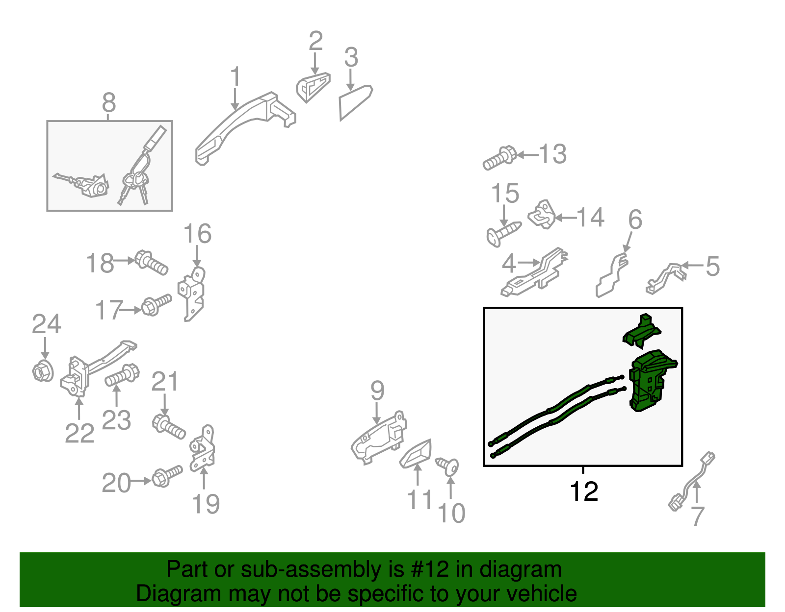 81310-3W000 - Latch Assembly 2011-2016 Kia Sportage | Kia.Parts Store