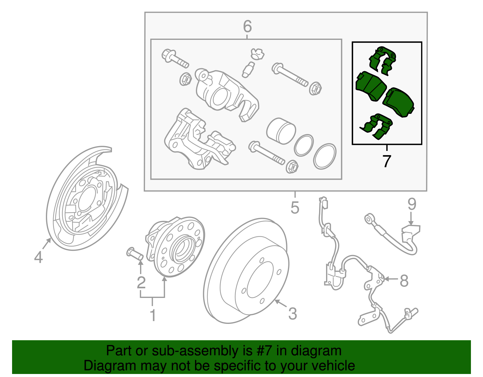 2015-2017 Hyundai Azera Brake Pads Rear 58302-3VA50 | OEM Parts Online