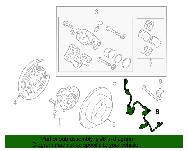 2015-2017 Hyundai Azera Brake Hose 58732-3V900 | Hyundai Wholesale Direct