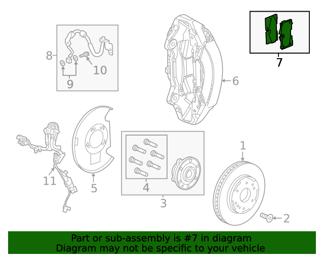 2021-2024 GM Front Disc Brake Pad Set 84987498 | OEM Parts Online