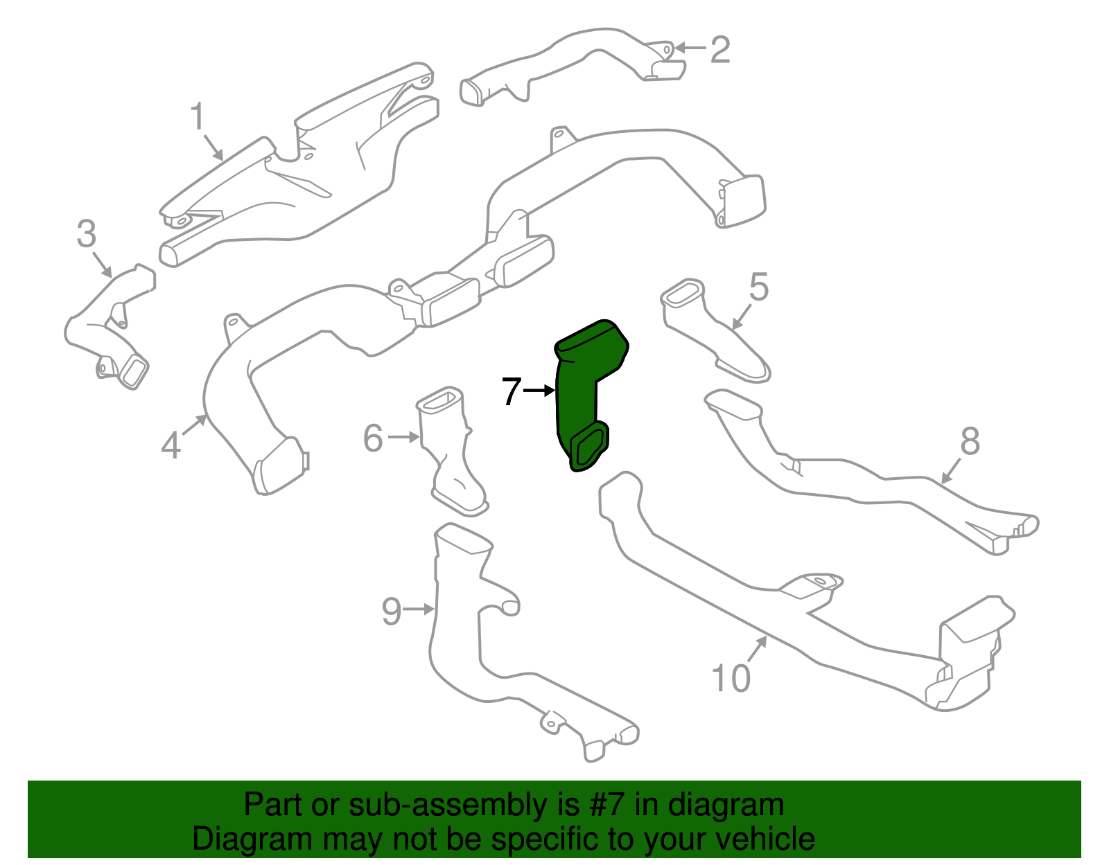 2015-2018 Nissan Murano Heater Duct 27930-5AA0A | CMA's Colonial Nissan