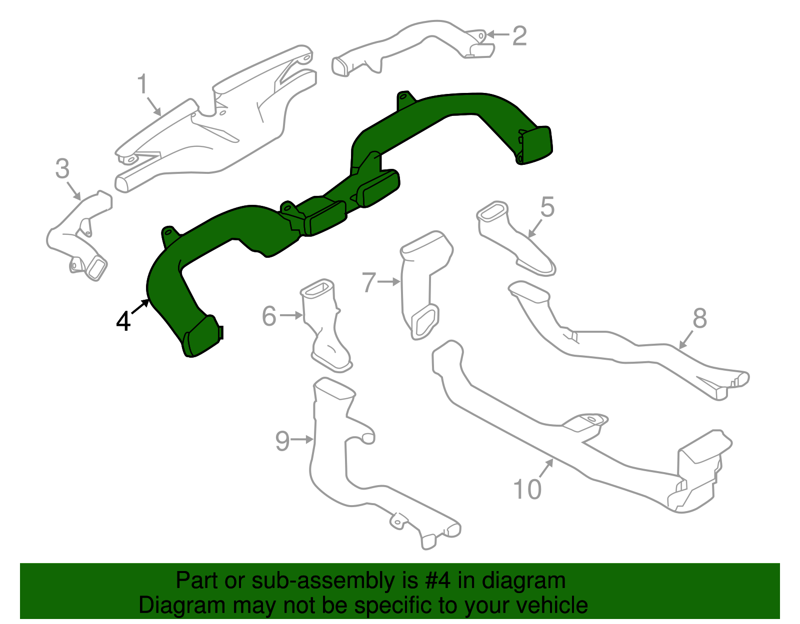 27860-5AA0A - Air Distributor - 2015-2020 Nissan Murano | World OEM ...