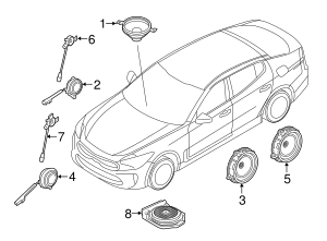 2018-2020 Kia Stinger Tweeter 96316-J5000 | TascaParts.com