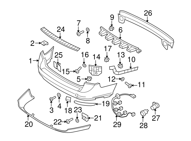 39876858 - Reverse Sensor Retainer 2004-2009 Volvo | My Swedish Parts