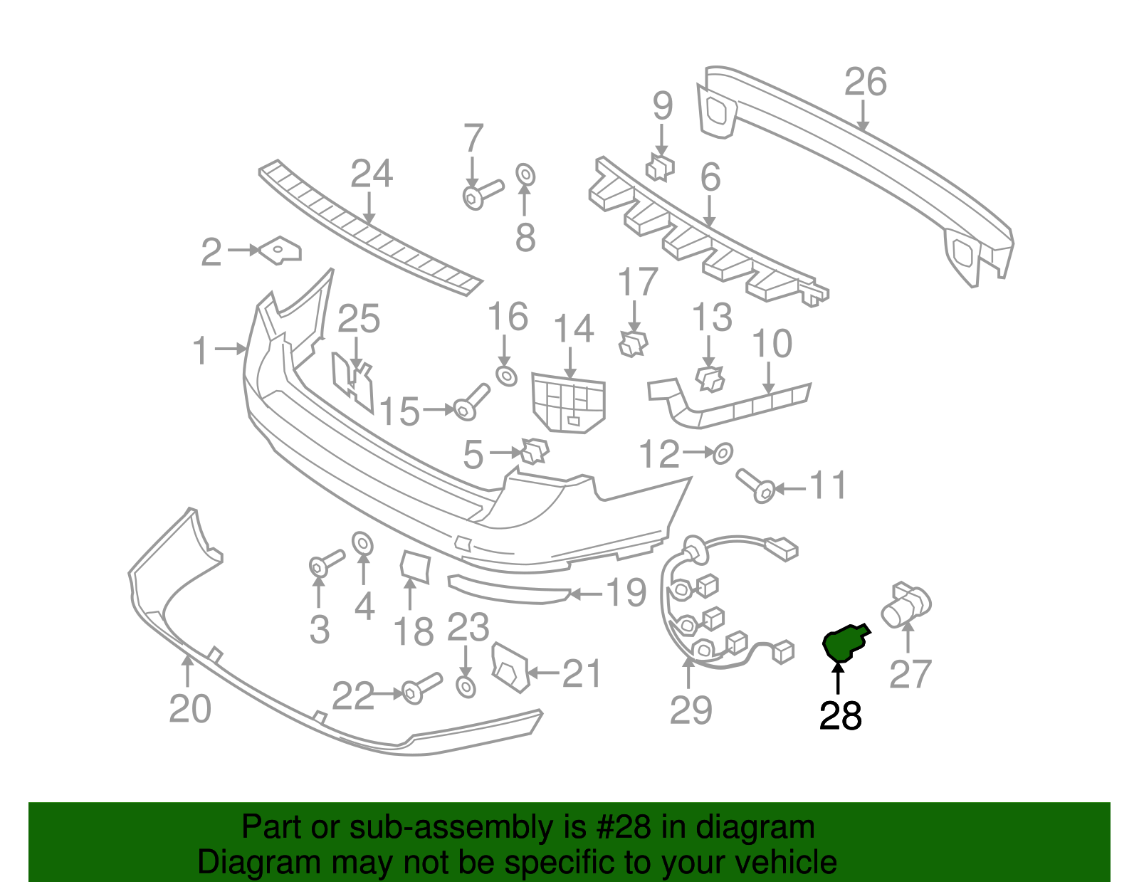 39876857 - Reverse Sensor Retainer 2005-2009 Volvo | AutoNation Parts