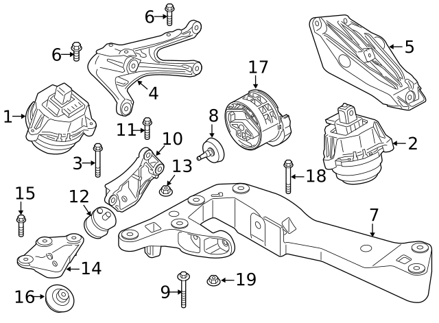 22-11-6-860-482 - Engine Mount 2018 BMW | AutoNationParts.com