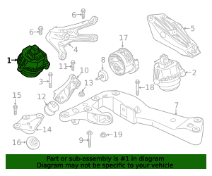 2018 BMW Engine mount, right 22-11-6-860-482 | AutoNationParts.com