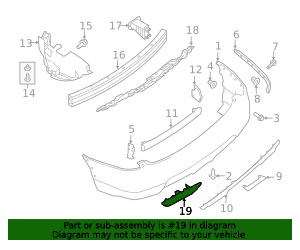 26565-6FV0B - Reflector 2017-2020 Nissan Rogue | Nissan Parts ...