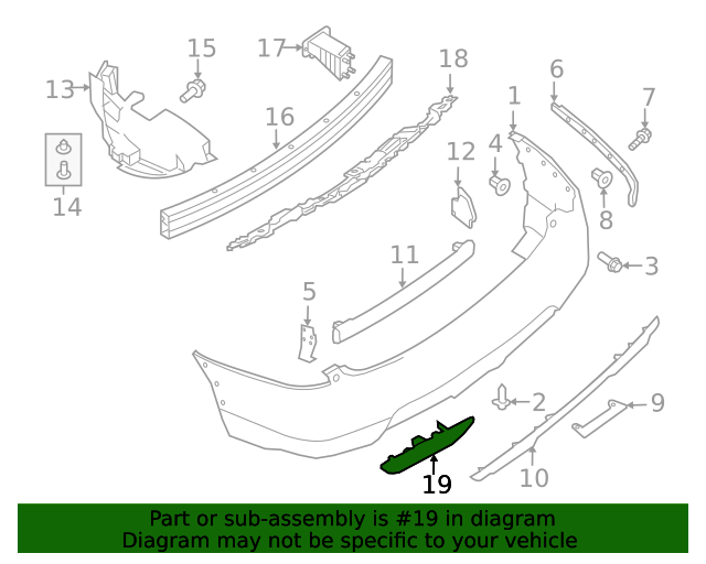 2017-2020 Nissan Rogue Reflector 26560-6FV0B | Nissan Parts Plus