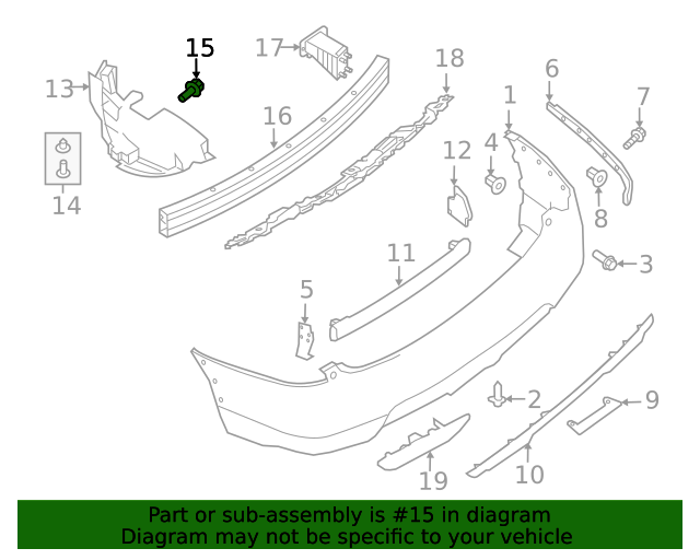 2014-2020 Nissan Rogue Diffuser Clip 76882-EY10A | Nissan Parts Plus