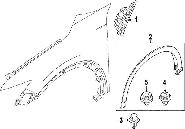 2023-2024 Mazda CX-50 Wheel Opening Molding VC85-51-W30 | TascaParts.com