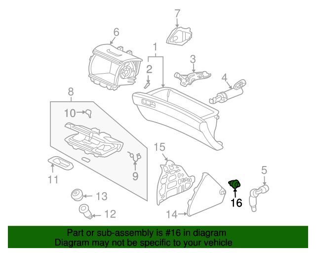 90671-SDA-003ZA - Clip Assembly (6MM) *NH167L* (Graphite Black) 2003 ...