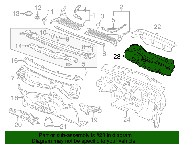 2016 Chevrolet Volt Dash Panel Outer Insulator 23375548 | GMPartsDirect.com