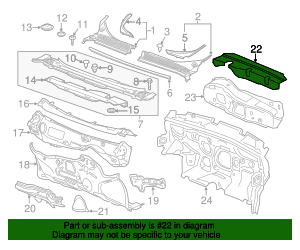 23101813 GM Dash Panel Outer Insulator | GM Parts Store